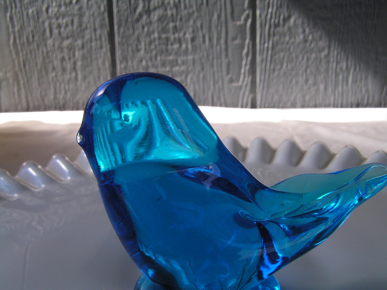 Vintage Blue Bird of Happiness Glass Bird Figurine by Leo Ward Art ...