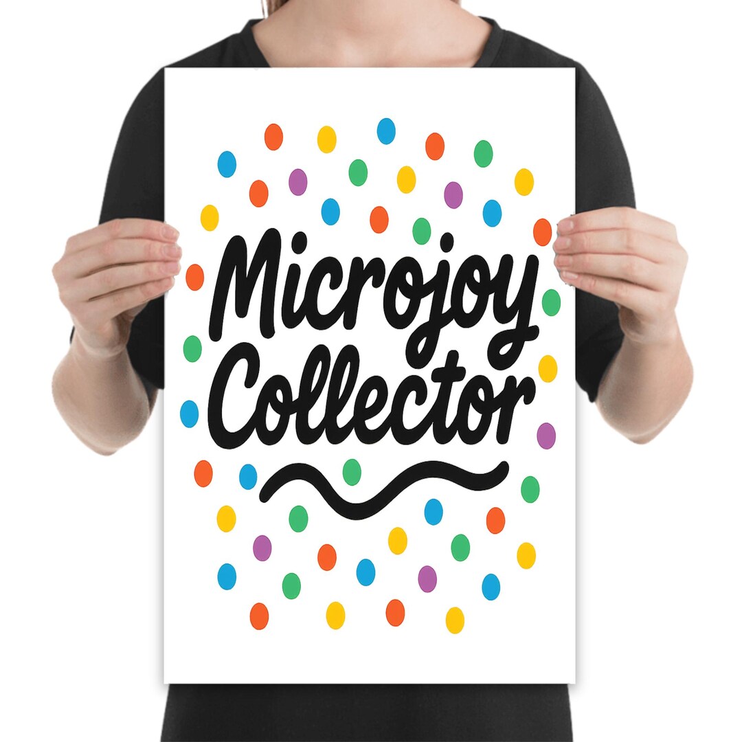 Microjoy Collector Wall Art, Rainbow Confetti Positivity Print, Gift ...