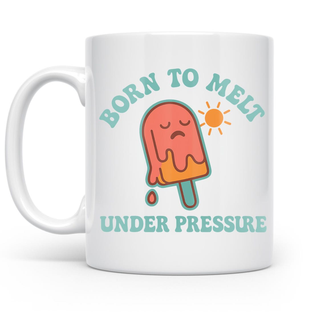 Born to Melt Ceramic Mug, Cartoon Sun, Funny Anxiety Humor (11oz) - Etsy