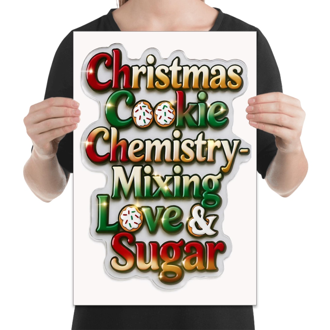 Christmas Cookie Chemistry Poster: Festive Science Wall Art - Etsy