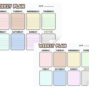 Weekly Planner Printable Pages - 5 LAYOUTS Included, Weekly Schedule ...