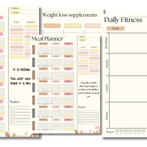 MEAL PLANNER (printable), Weekly Food Diary, Mea, Food Journal, Menu ...