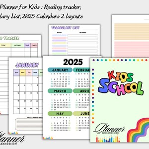 School Planner for Kids, Printable, Digital PDF, School Checklist ...