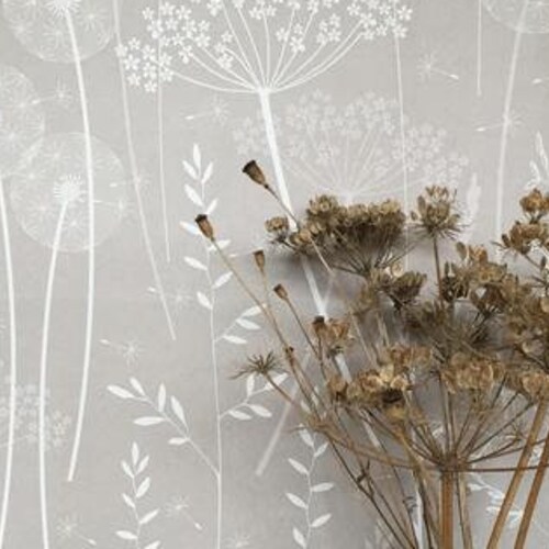 SAMPLE Paper Meadow Wallpaper in 'brume' by Hannah - Etsy