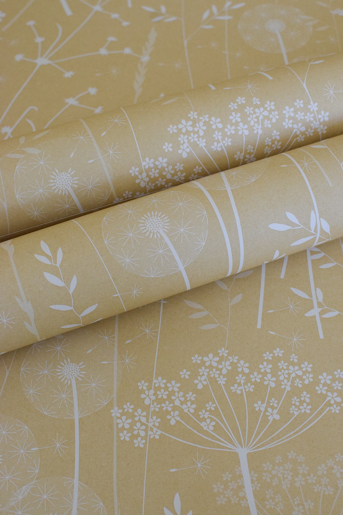 Paper Meadow Wallpaper in 'harvest' by Hannah Nunn a - Etsy