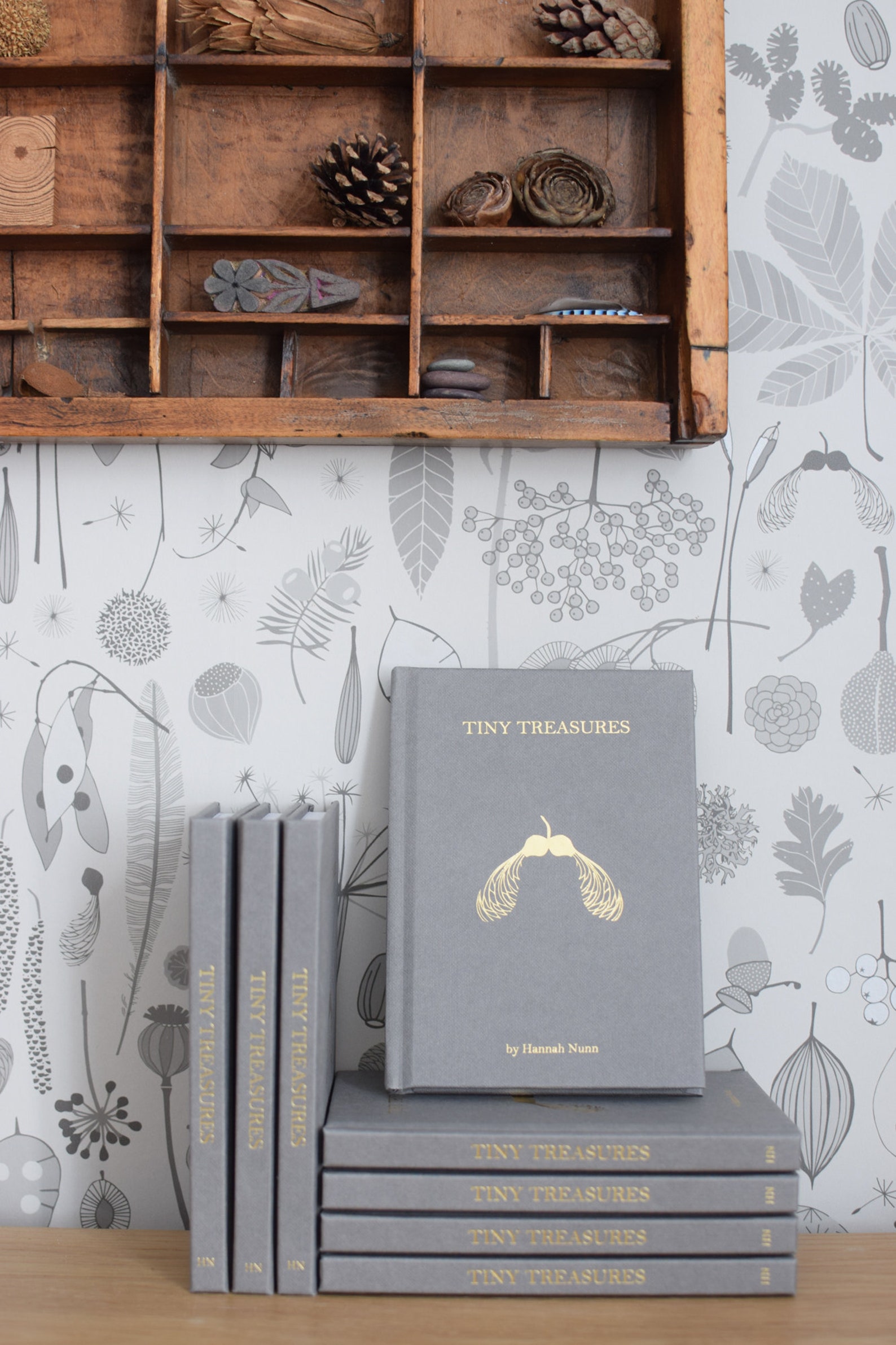 Tiny Treasures Wallpaper in 'dove' by Hannah Nunn a | Etsy