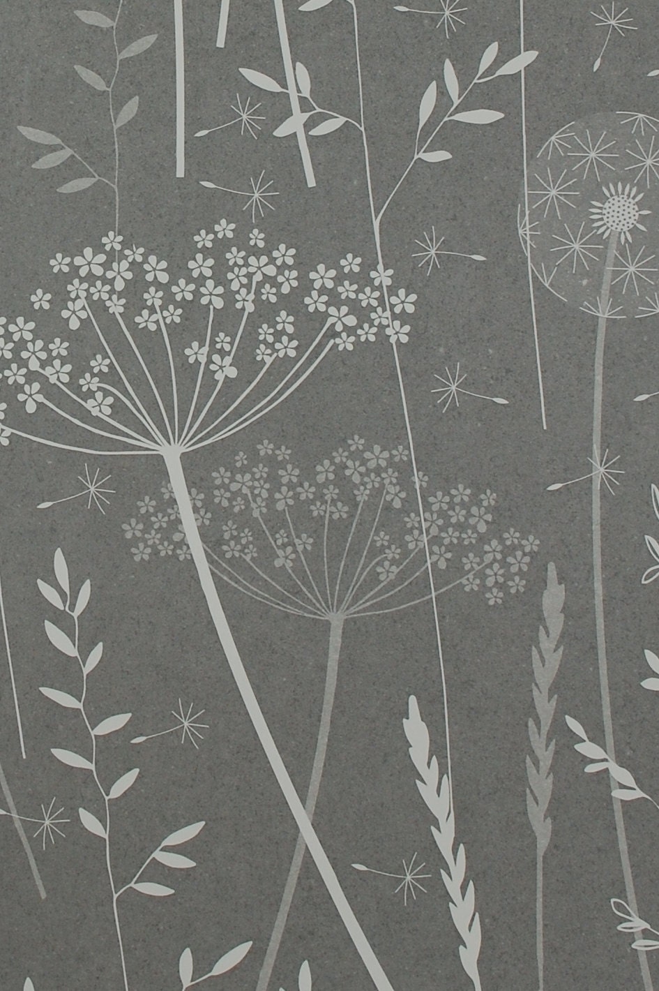 SAMPLE Paper Meadow Wallpaper in 'charcoal' by Hannah - Etsy UK