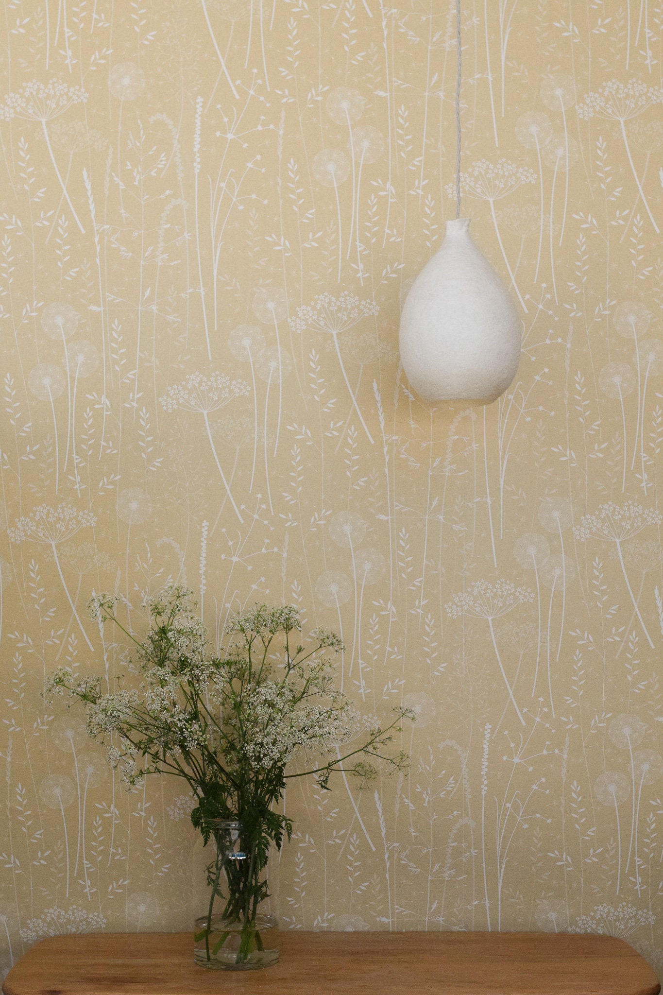 SAMPLE Paper Meadow Wallpaper in 'harvest' by Hannah | Etsy