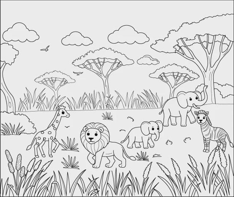 Kids Nature Drawings - Etsy