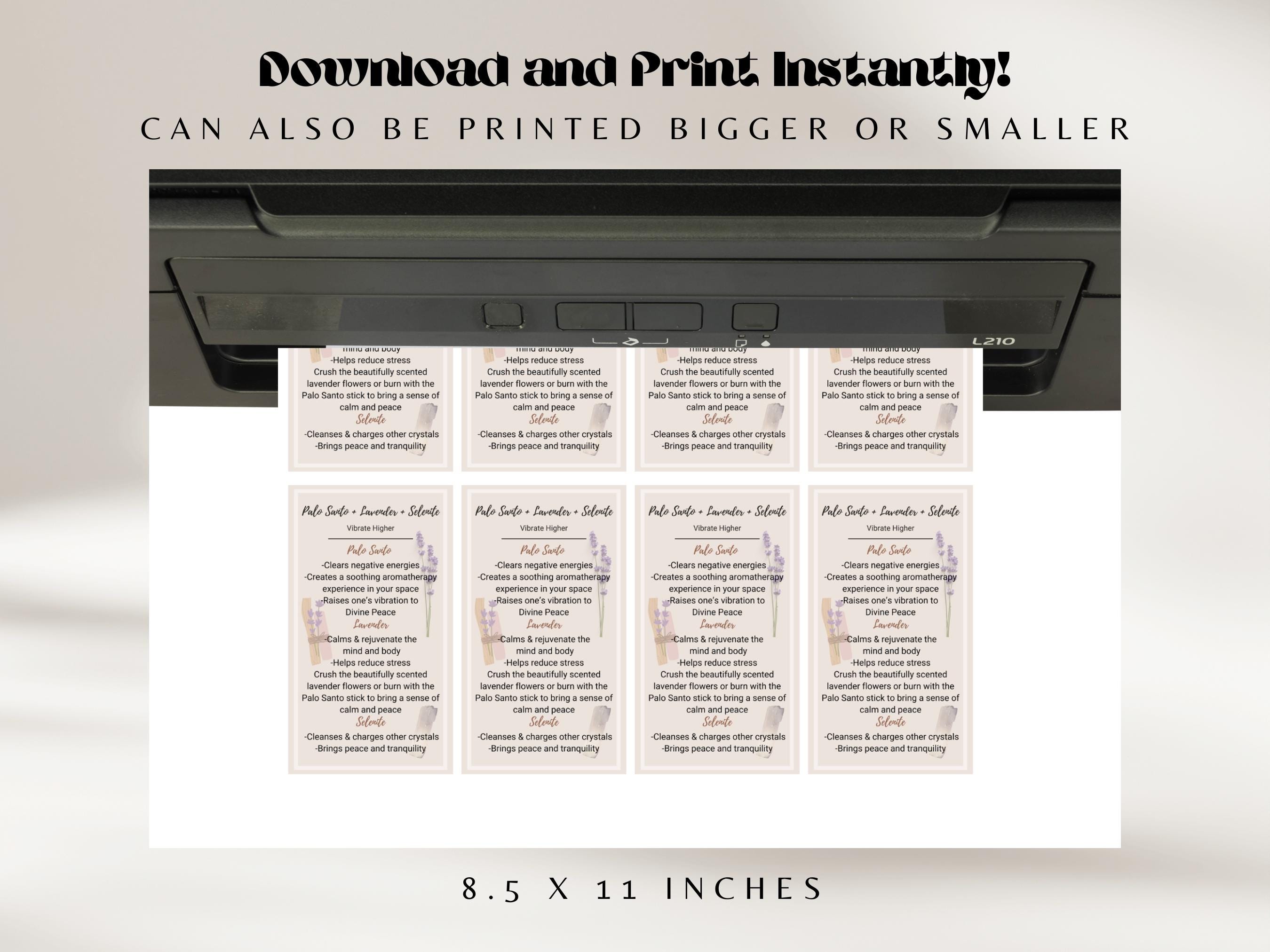 Printable Palo Santo Smudging Cards Instructions, How to Palo Santo ...