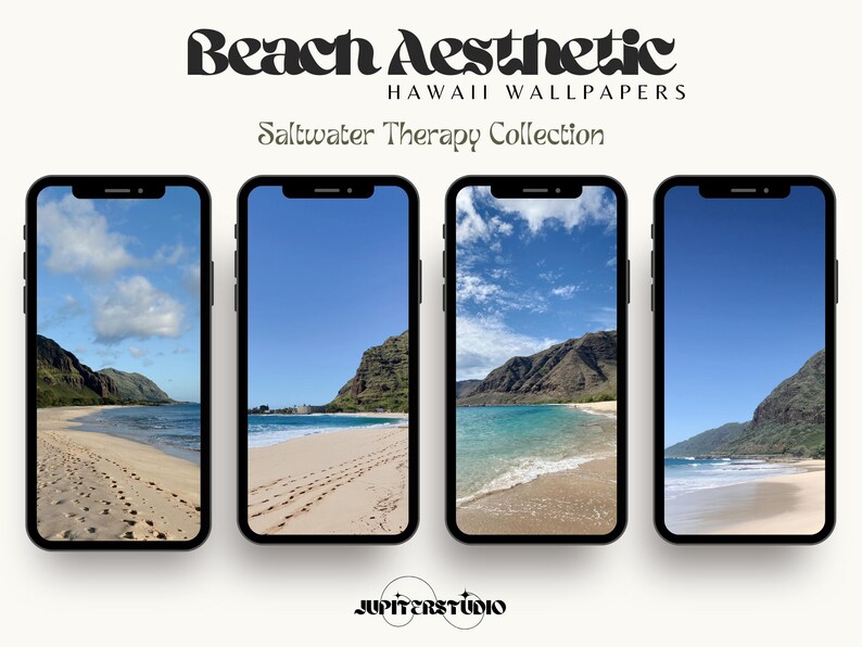 Beach Aesthetic Hawaii Phone Wallpapers, 4 PNGS, Hawaii Beach Wallpaper ...