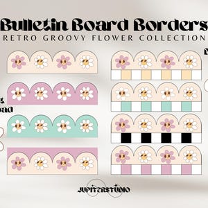 Classroom Bulletin Board Borders, Pastel Groovy Classroom Decor ...