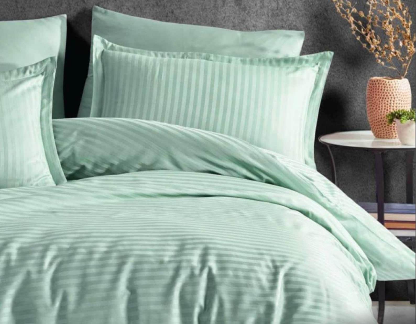 Luxury 100% Cotton Satin Bedding Set, Hypoallergenic, Made in Turkey ...