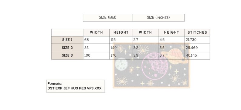 Planets Solar System Machine Embroidery File, Digital Download Planets ...