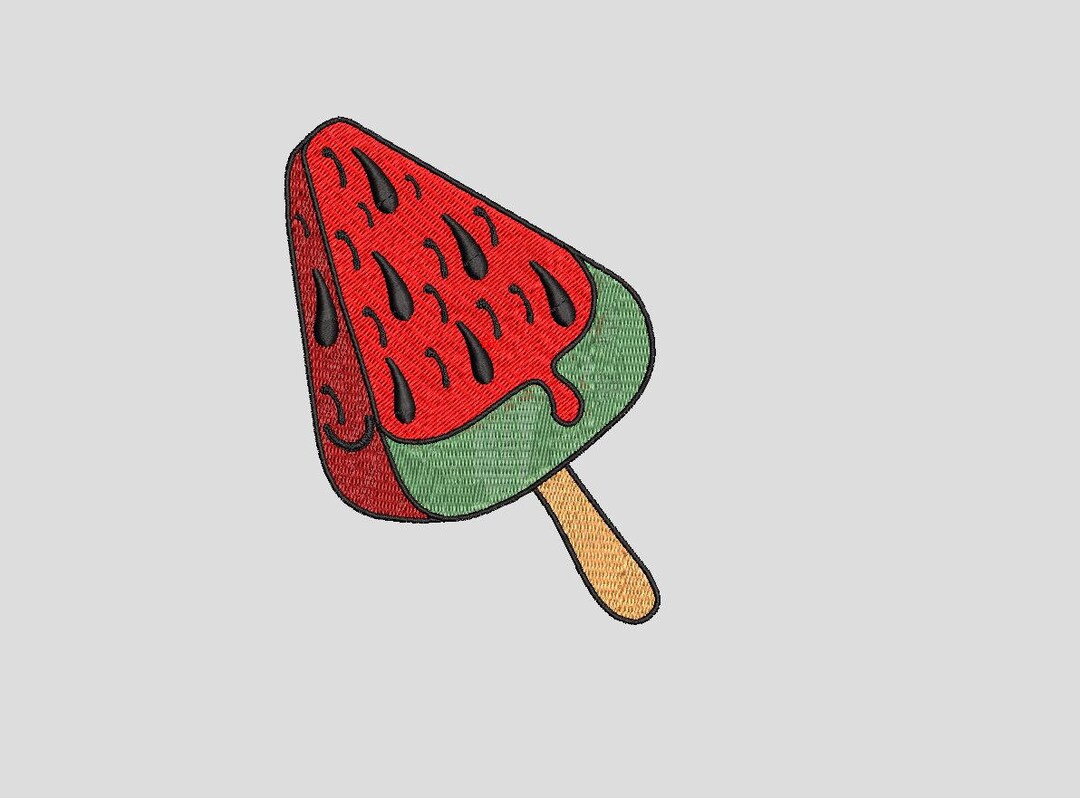 Watermelon Embroidery Design, Summer Season Embroidery, Fruit Pattern ...