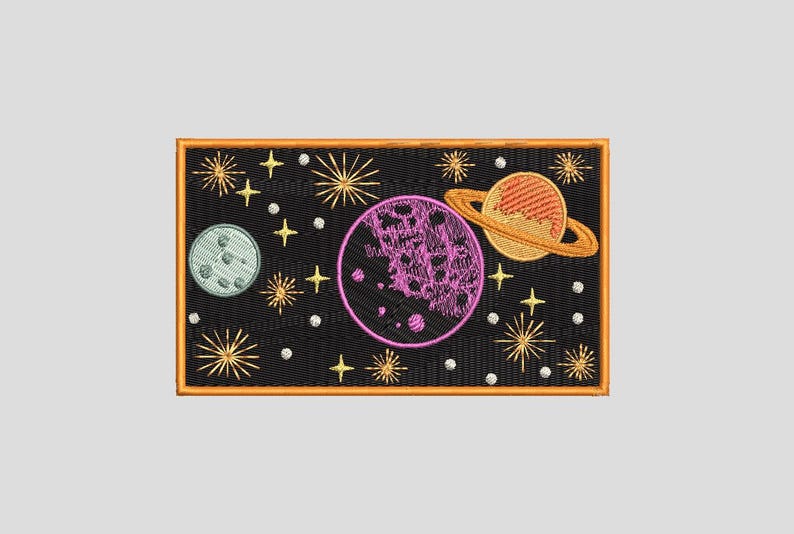 Planets Solar System Machine Embroidery File, Digital Download Planets ...