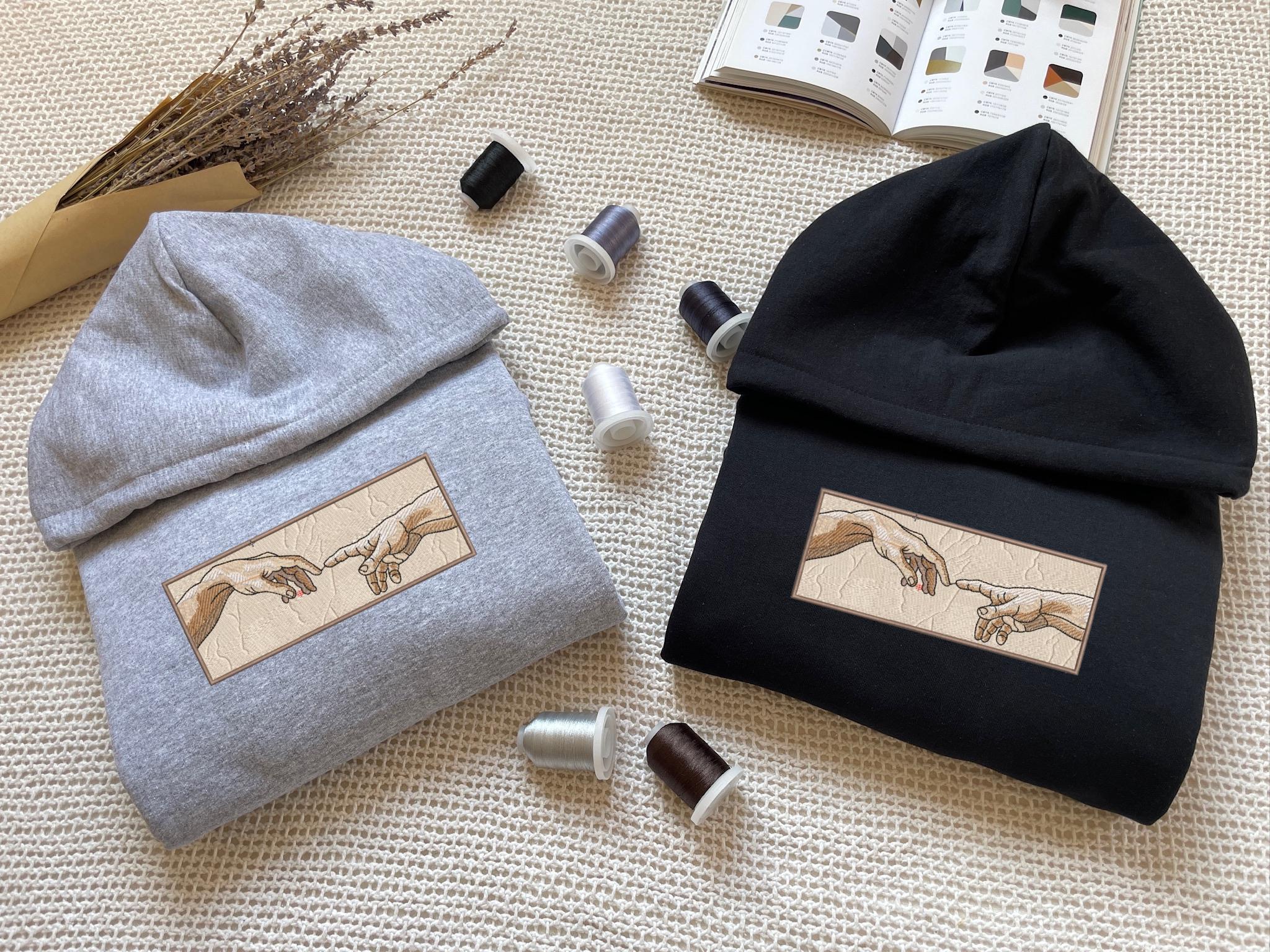 The Creation of Adam Embroidery Designs, Embroidery Files, Michelangelo ...