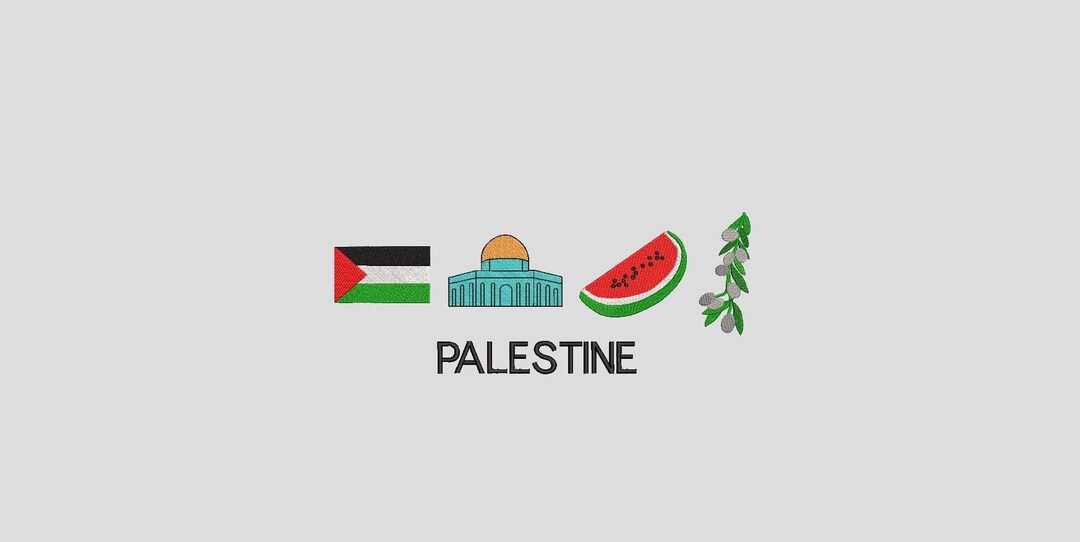 Palestine Embroidery, Palestine Design Machine Embroidered, Instant ...
