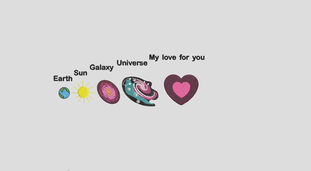 Solar System Machine Embroidery Design, Planets Solar Embroidery ...