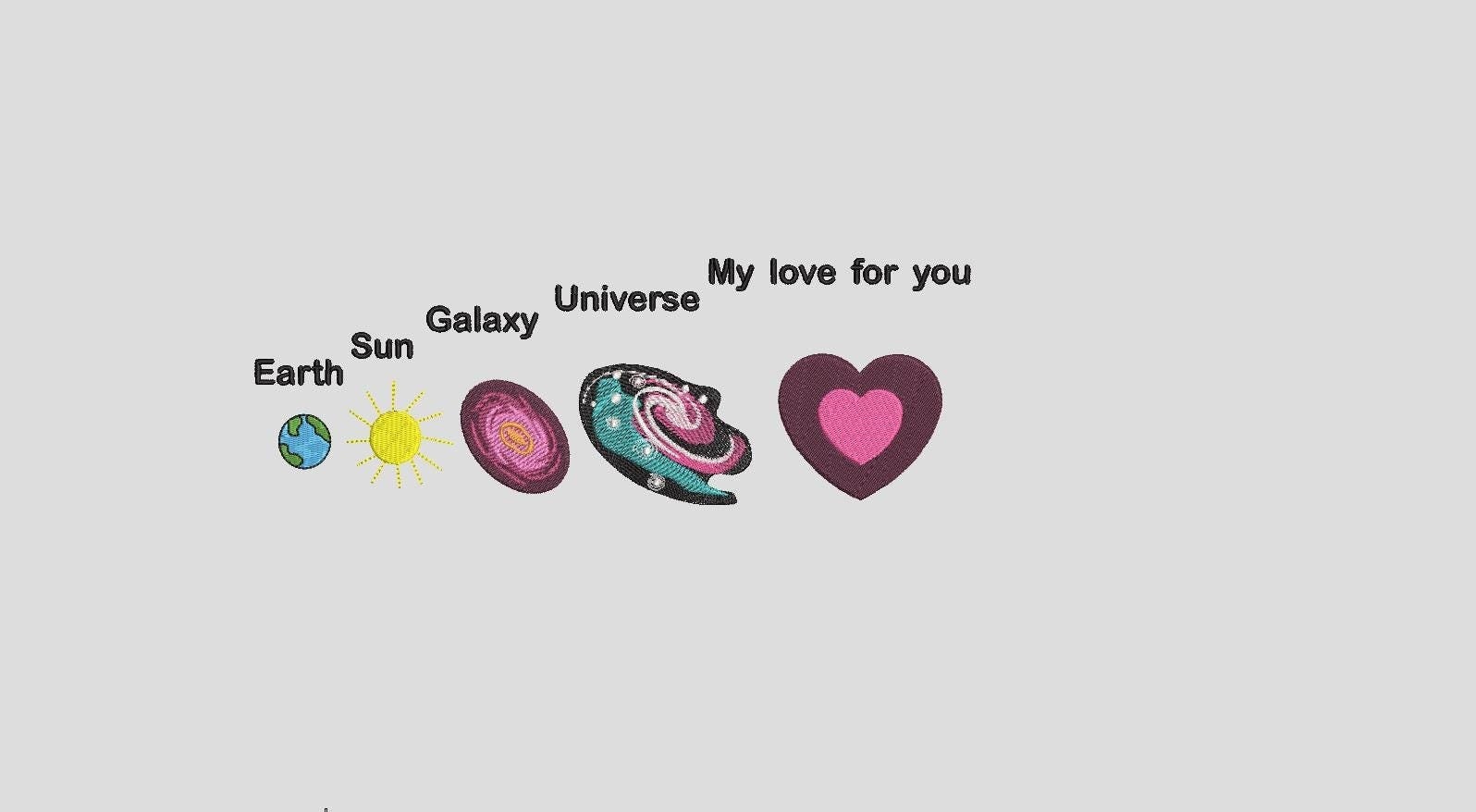 Solar System Machine Embroidery Design, Planets Solar Embroidery ...