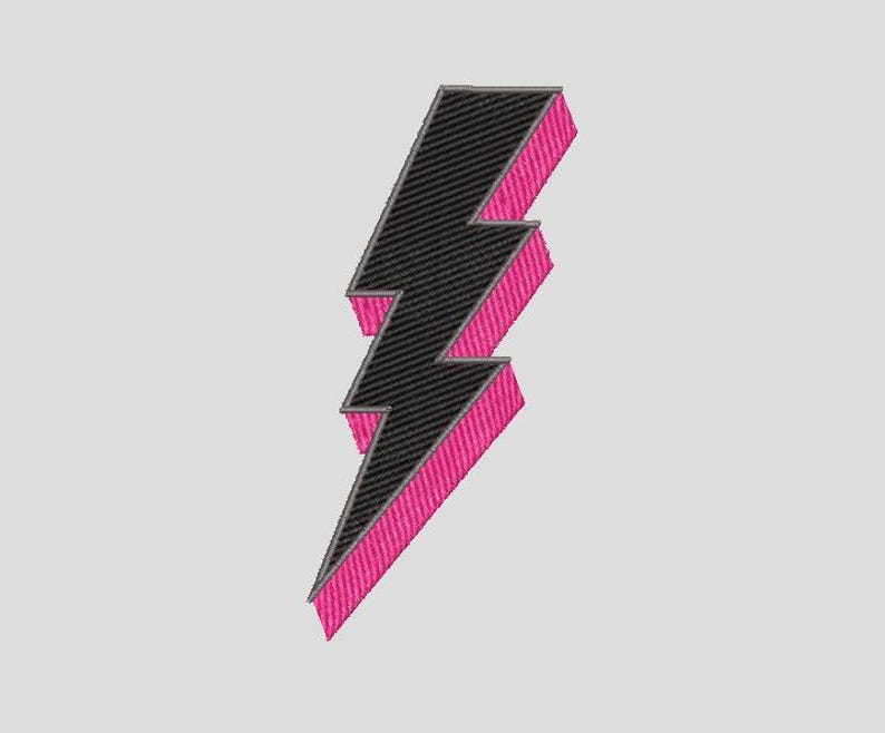 Lightning Bolt Embroidery Design, Machine Embroidery File, Instant ...