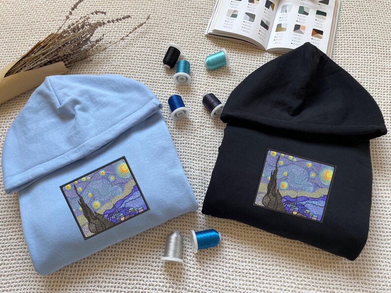 Starry Night Embroidery Designs. Starry Night Design, Van Gogh Starry ...