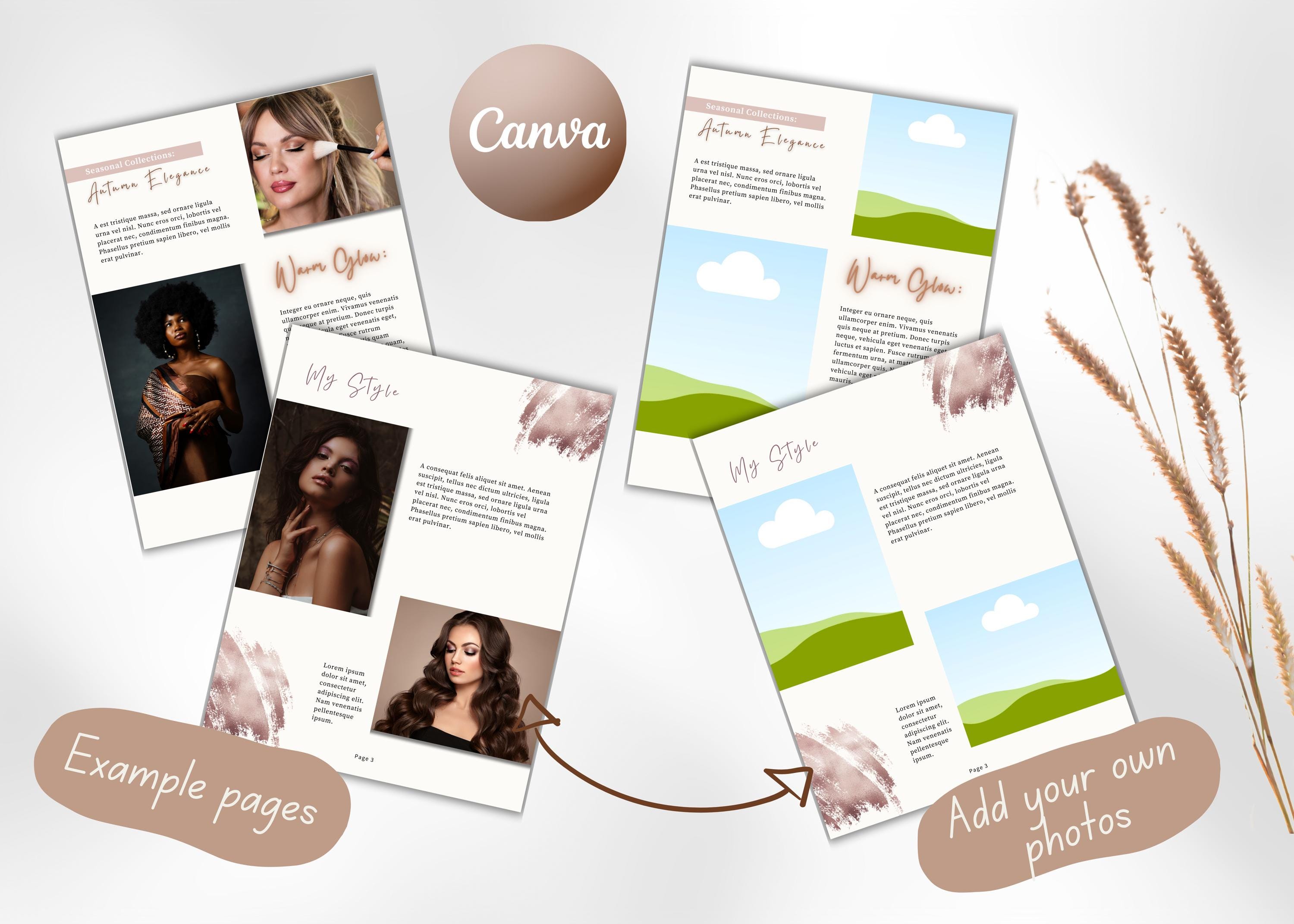 Makeup Artist Portfolio Booklet, Editable Canva Template (digital ...
