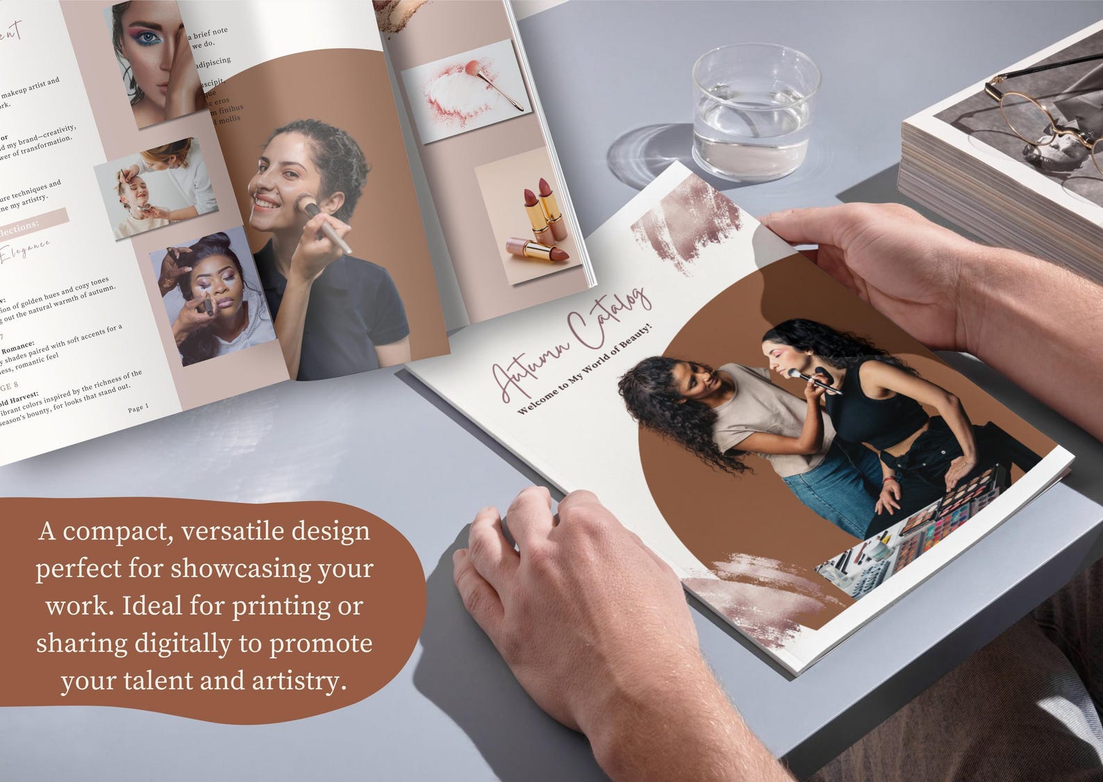Makeup Artist Portfolio Booklet, Editable Canva Template (digital ...