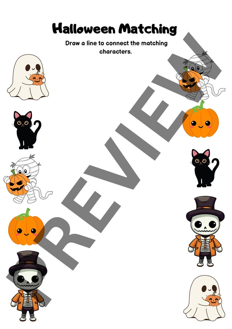 Pre-k Halloween Activity Printout Sheets - Etsy