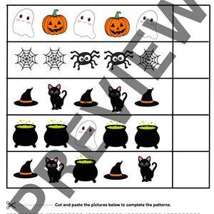 Pre-k Halloween Activity Printout Sheets - Etsy