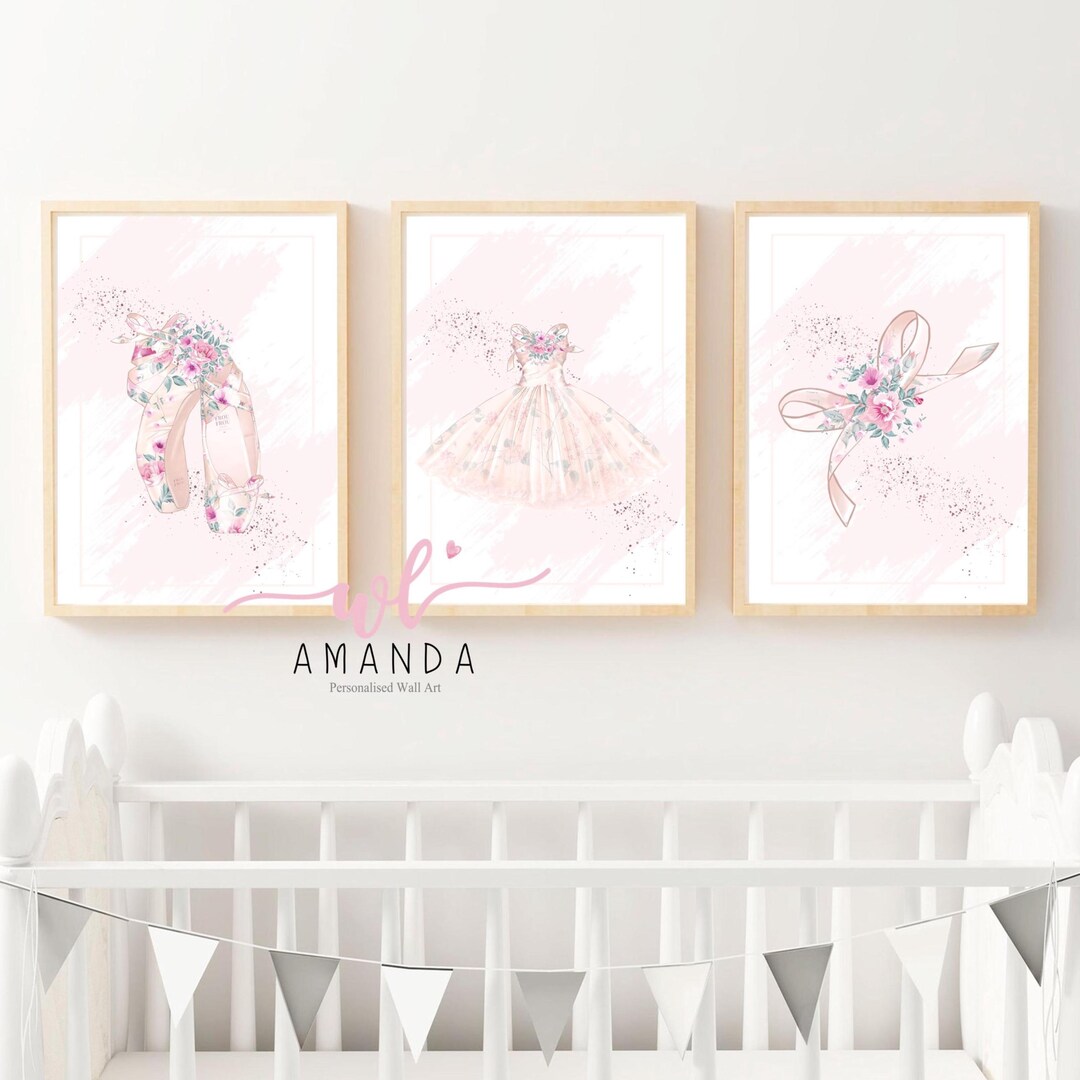Girls Bedroom Poster. Printable Wall Decor for Girls Room. Set of 3 ...