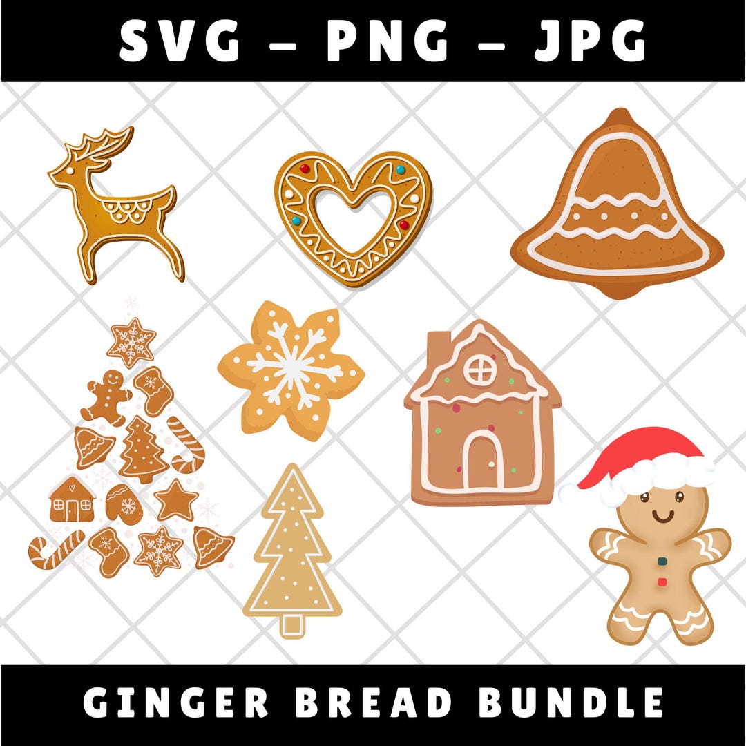 Gingerbread SVG Bundle/christmas Gingerbread Svg/gingerbread Ornament ...
