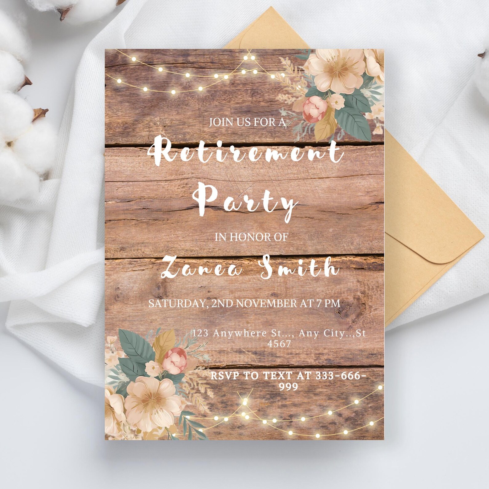 Editable Retirement Party Invitation, Printable Retirement Dinner ...