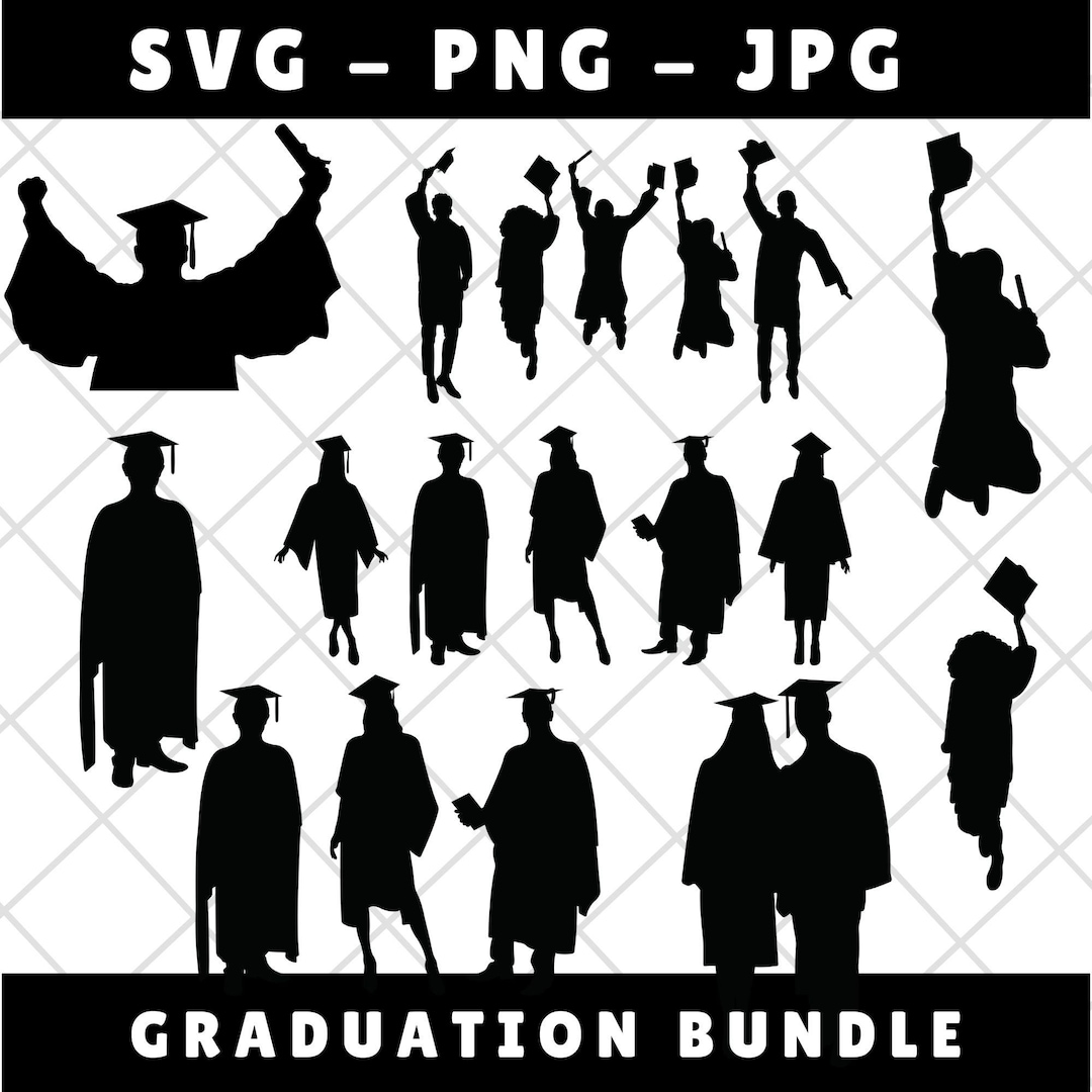 GRADUATION SVG Bundle\ Graduation Silhouettes Svg\ Graduation Cap Svg ...