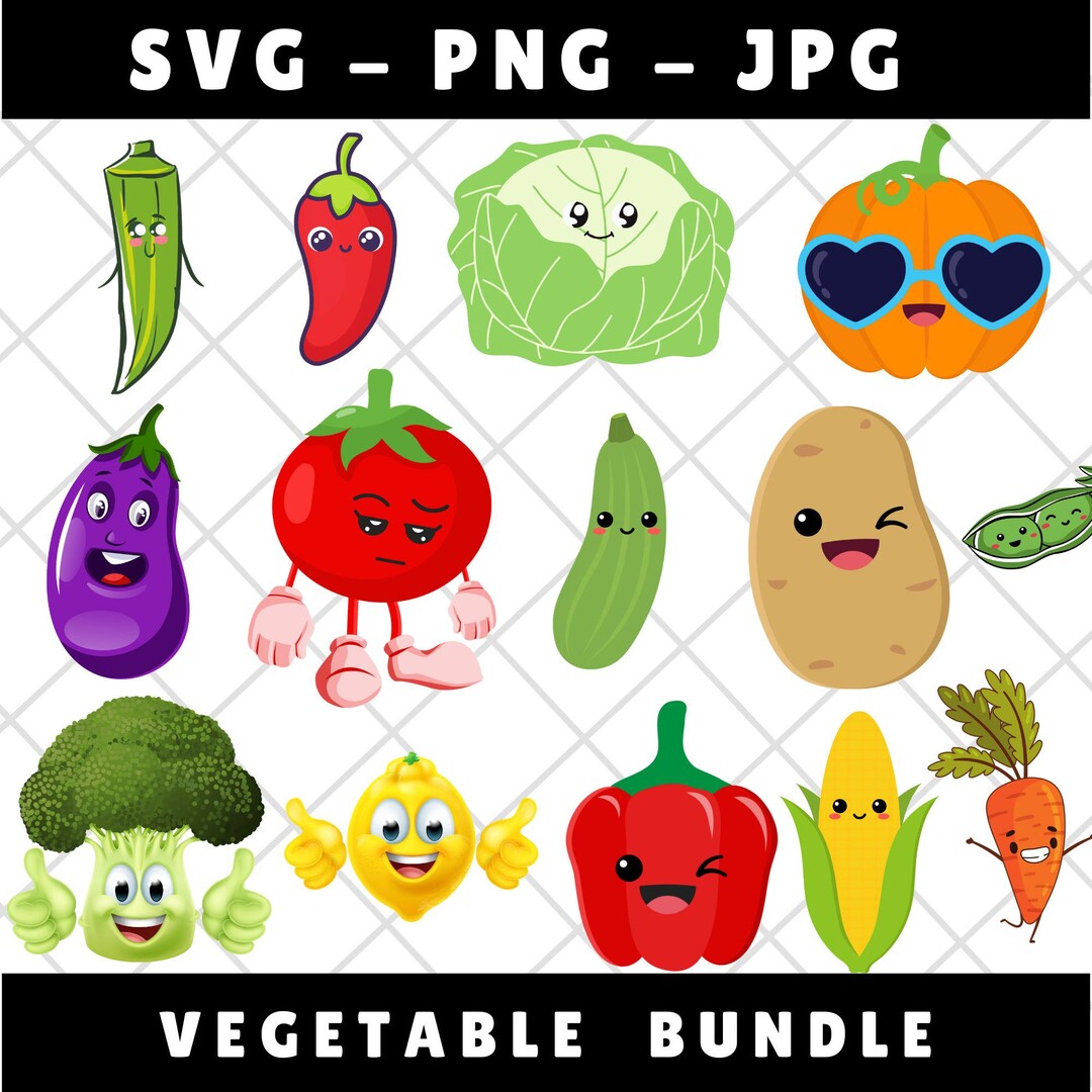 Vegetable Clipart Bundle, Vegetables SVG Bundle,vegetable Clip Art ...
