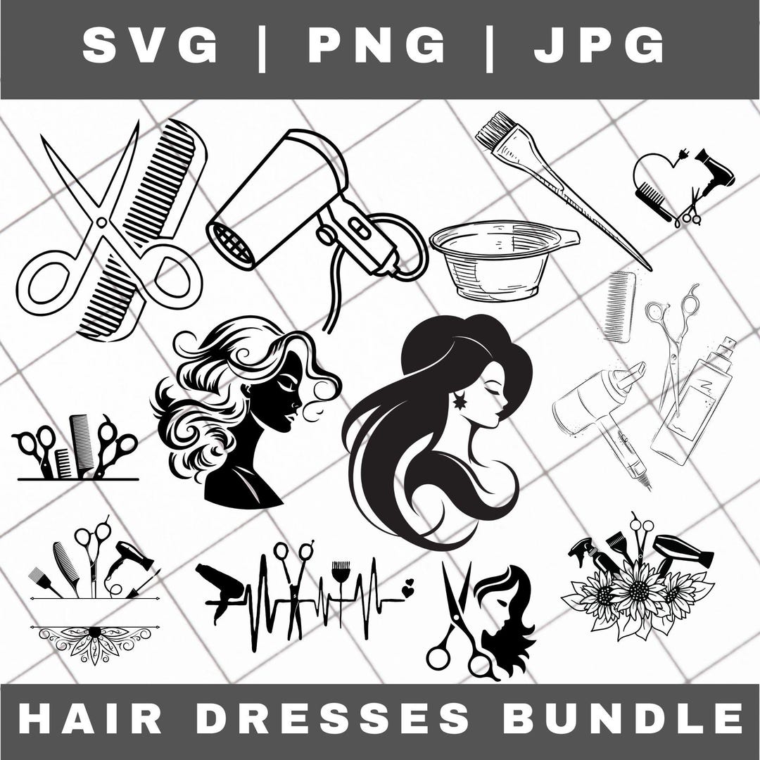 Hair Dresser SVG, Hair Stylist SVG, Hairdresser Svg,hair Salon Svg ...