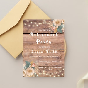 Editable Retirement Party Invitation, Printable Retirement Dinner ...