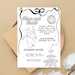 Editable Wedding Invitation, Printable Hand Drawn Scribble Illustrated ...