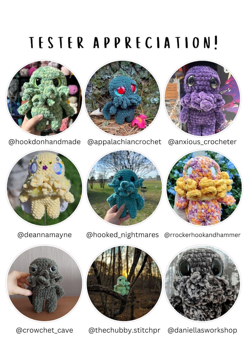 Cute-thulhu Cthulhu Crochet Pattern! *pattern Only!!* - Etsy