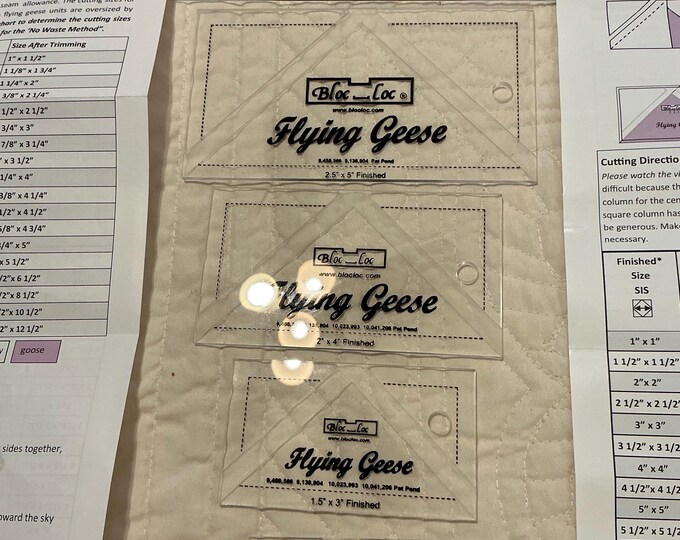 Bloc Loc Set of 5 Flying Geese Rulers - Etsy