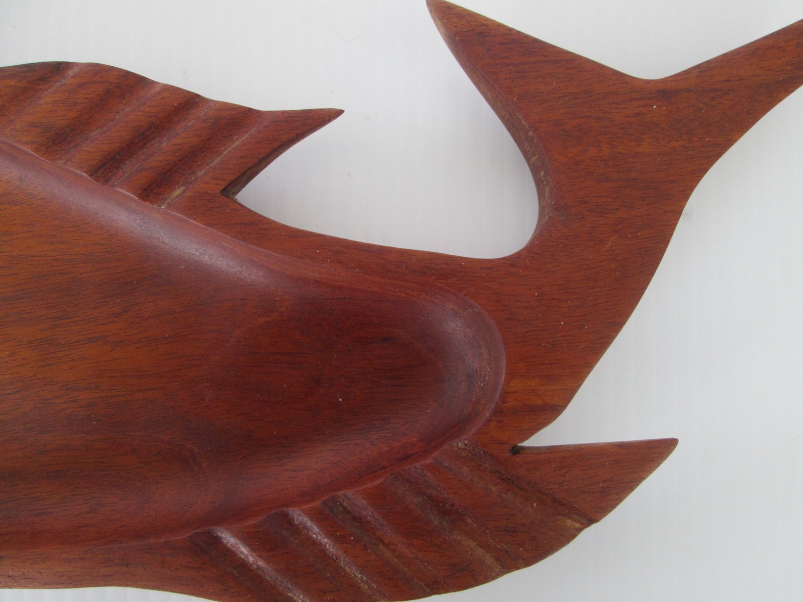Solid Teak Wood Fish Serving Tray - Etsy