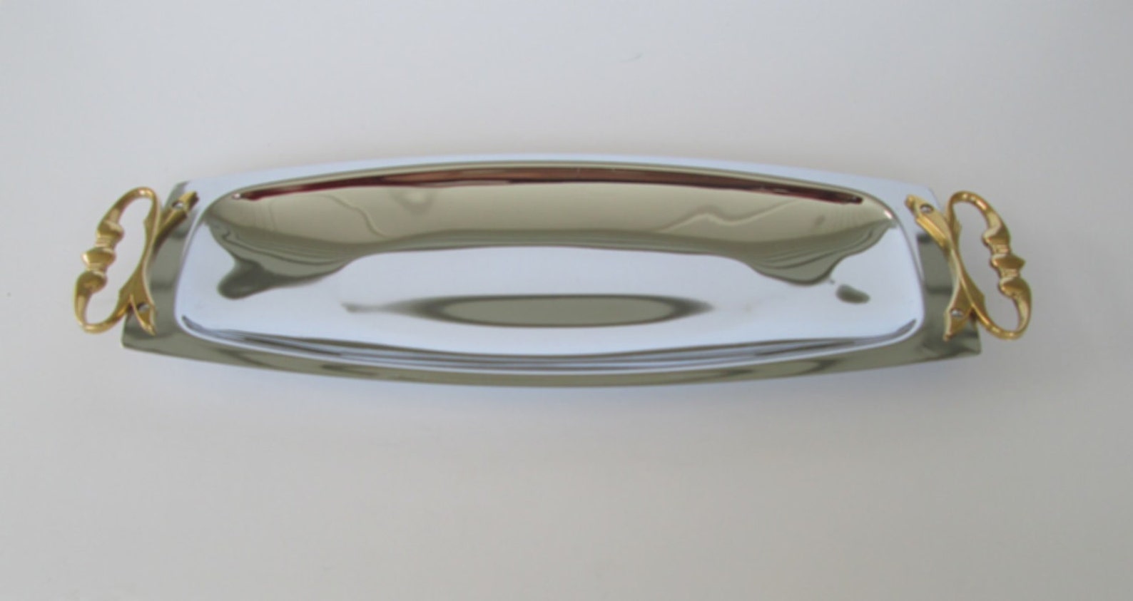 Kromex MCM Silver Oblong Chrome Tray - Etsy