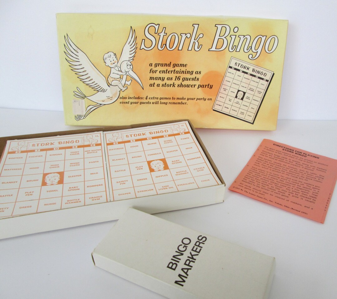Stork Bingo - Baby Shower Game - Vintage 50's - Etsy