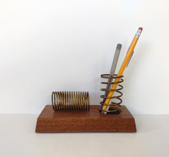 Spiral Metal Letter Note Pen Pencil Holder - Etsy