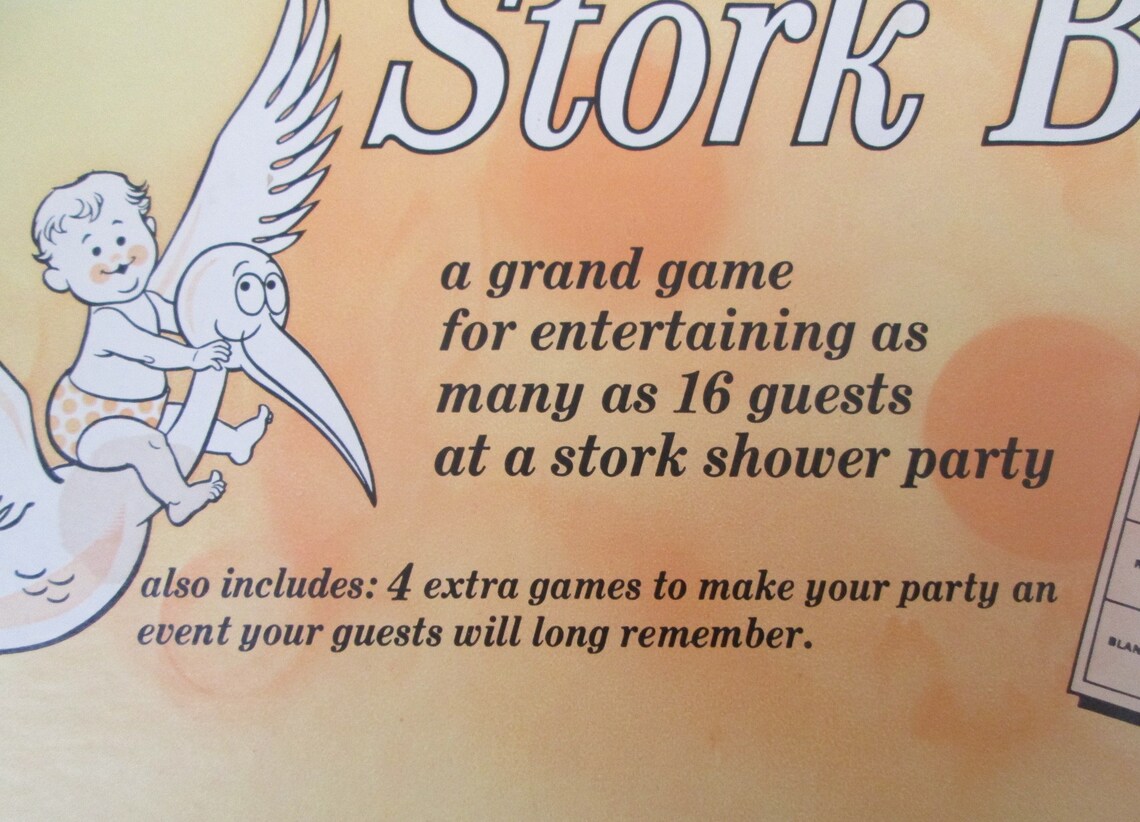 Stork Bingo - Baby Shower Game - Vintage 50's - Etsy