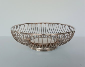 Silver Metal Basket | Etsy