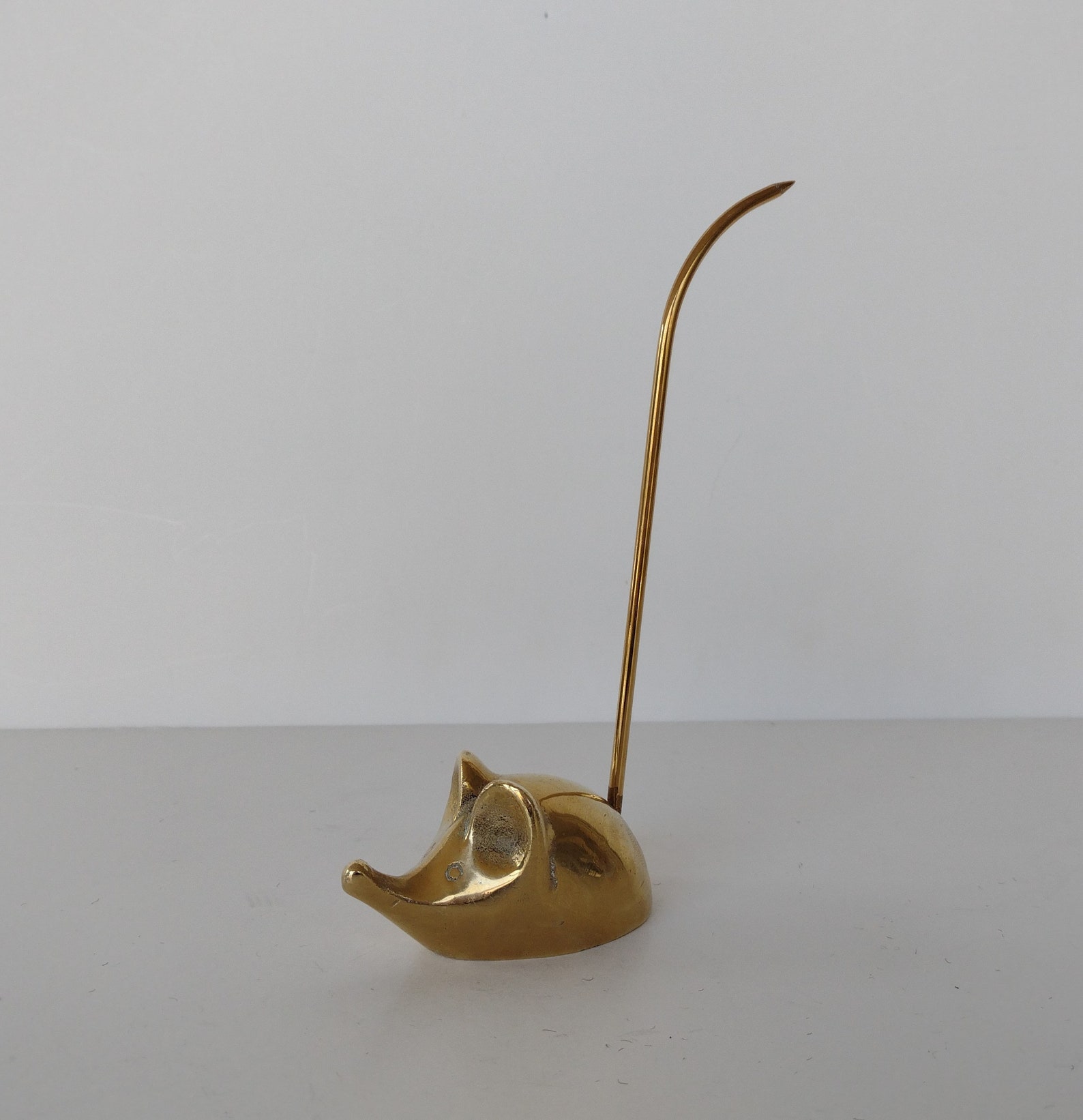 Cute Solid Brass Mouse Note Receipt Holder - Etsy