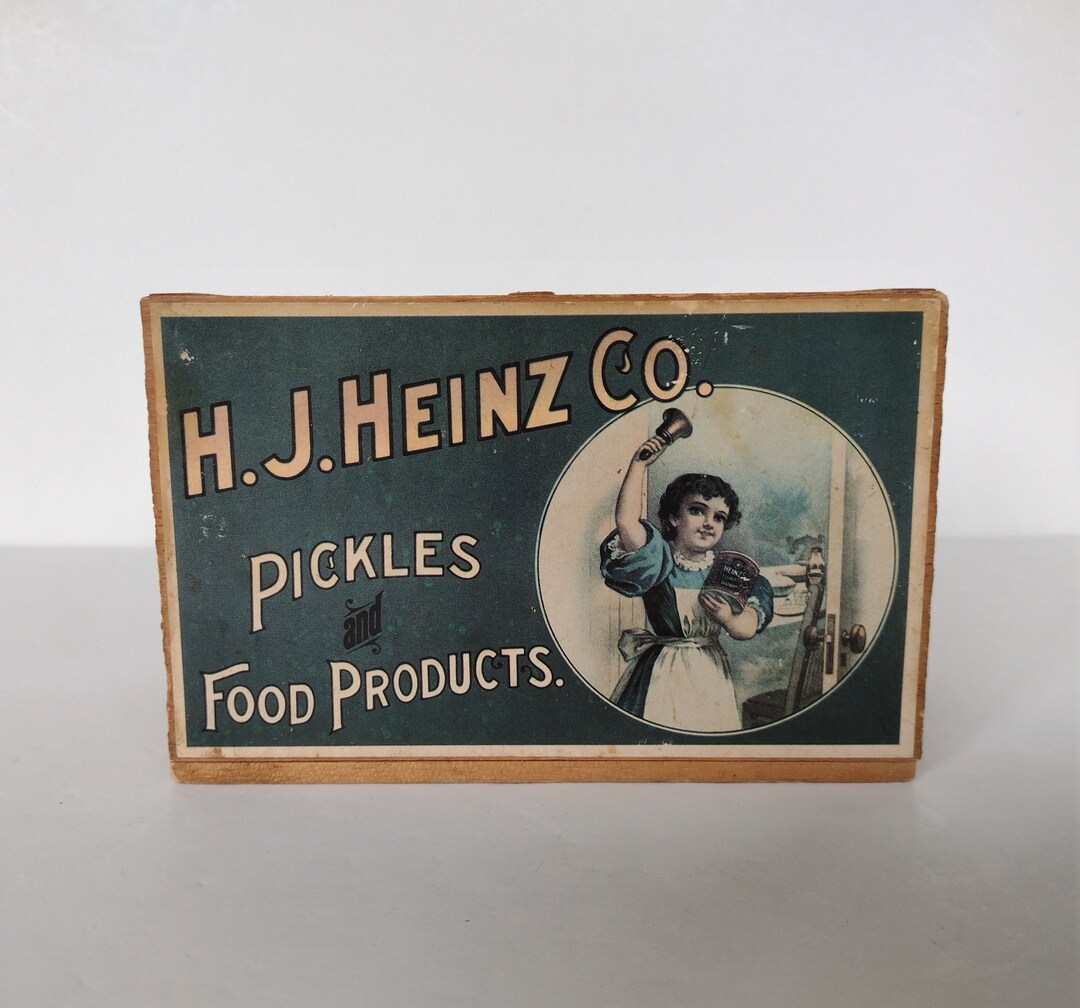 H.J. Heinz Co Pickles Food Products Wood Box - Vintage 1986 - Made in ...