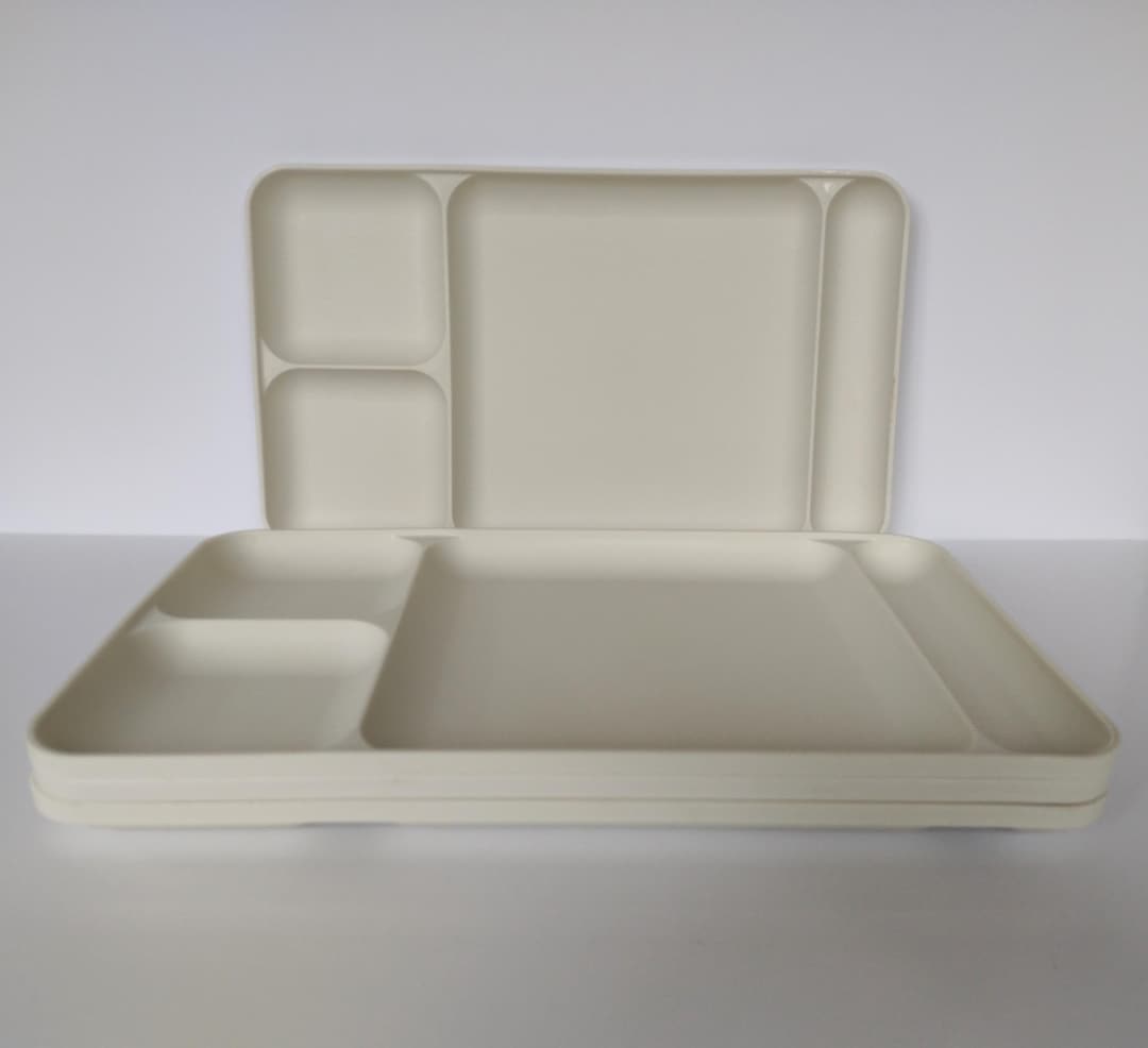 Set of Four Tupperware Meal Serving Trays - Breakfast Lunch or Dinner ...