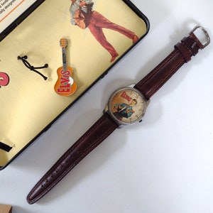 Elvis FOSSIL Limited Edition Watch & Guitar Lapel Pin With Collectible ...